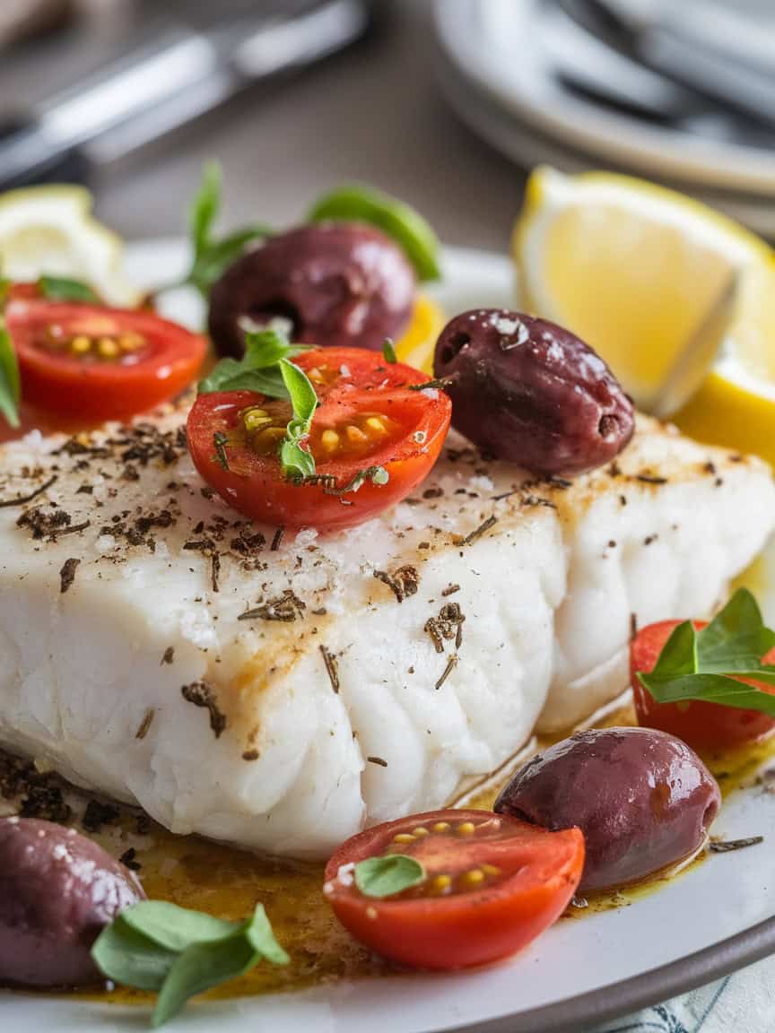 Mediterranean-Style Cod: Zesty Olive and Tomato Bake - Meal Prepify
