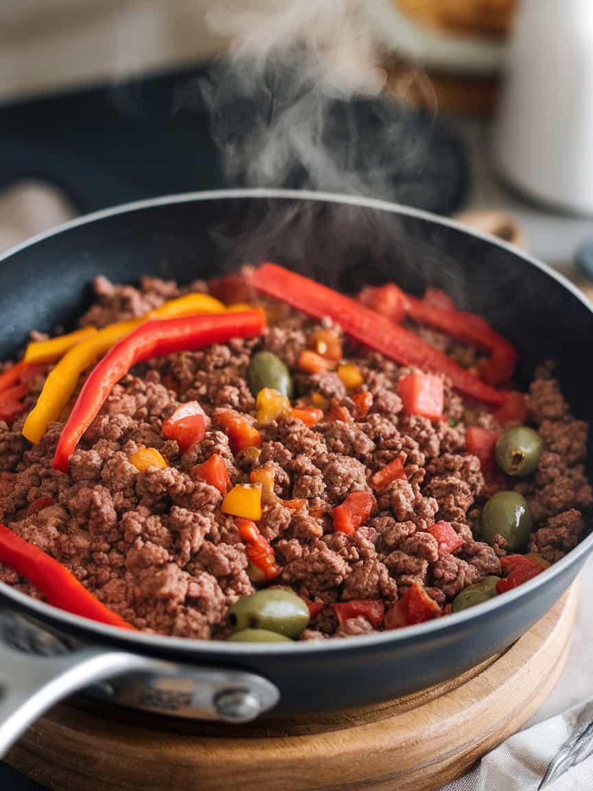 Sun-Kissed Mediterranean Beef and Veggie Skillet - Meal Prepify