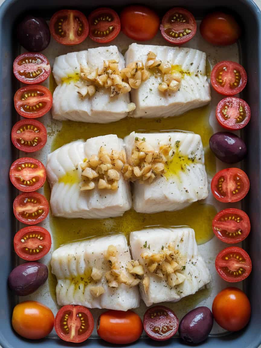 Mediterranean-Style Cod: Zesty Olive and Tomato Bake - Meal Prepify